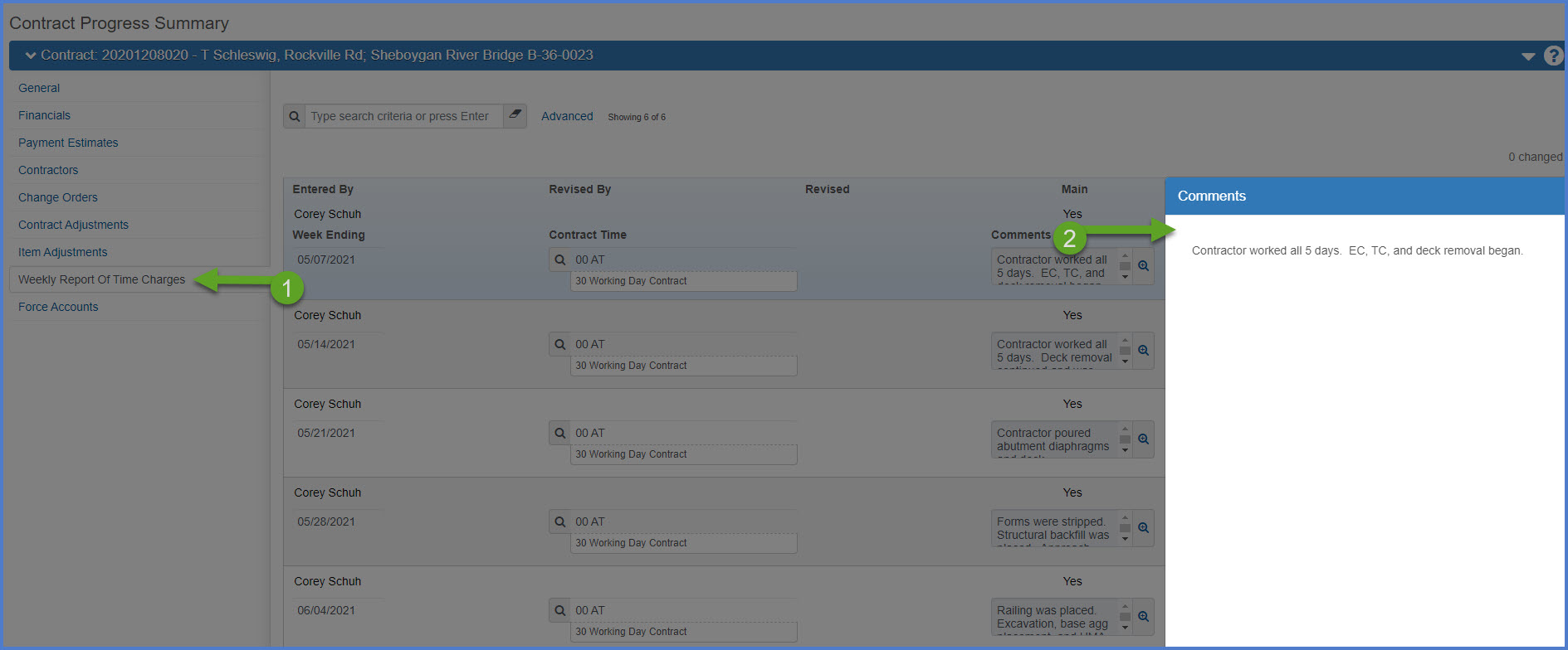 Working Day Contracts - monitoring contract status